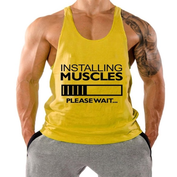 Shirts | Installing Muscles Please Wait Tank Top Small | Poshmark